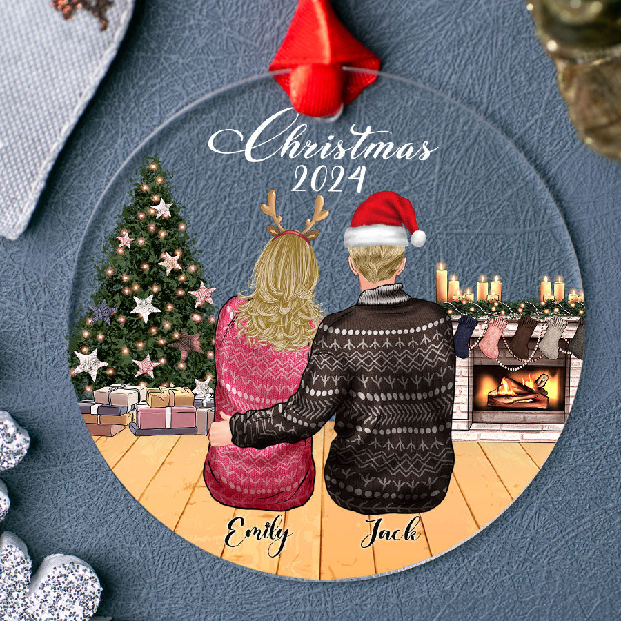 1St Christmas Together Ornament | Custom Christmas Couple Acrylic ...