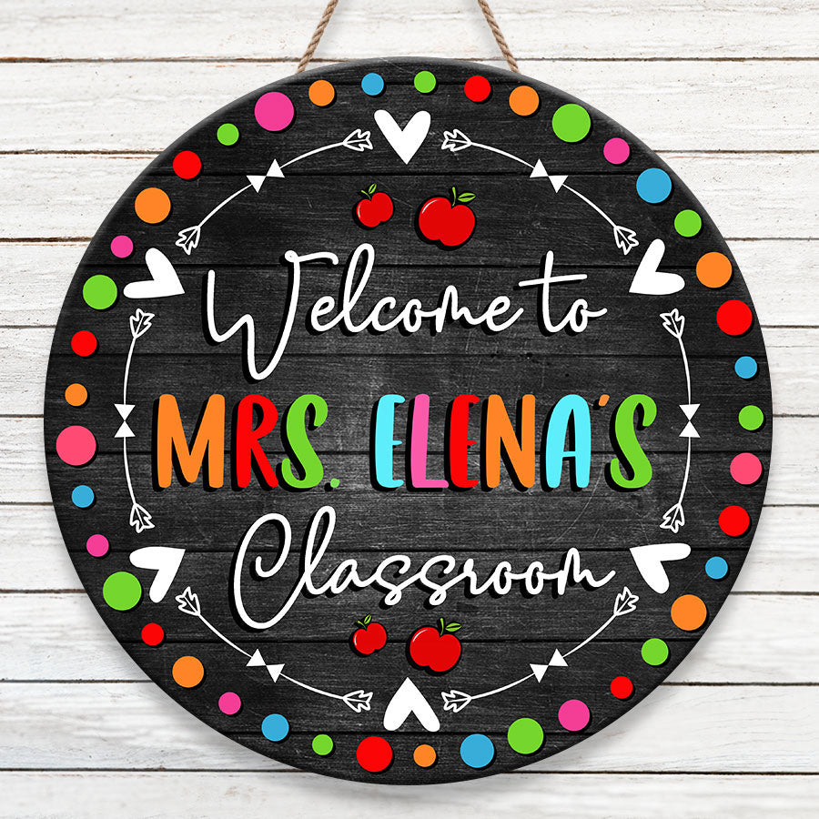 Classroom Door Hanger | Back To School Teacher Gifts | Teacher Name ...