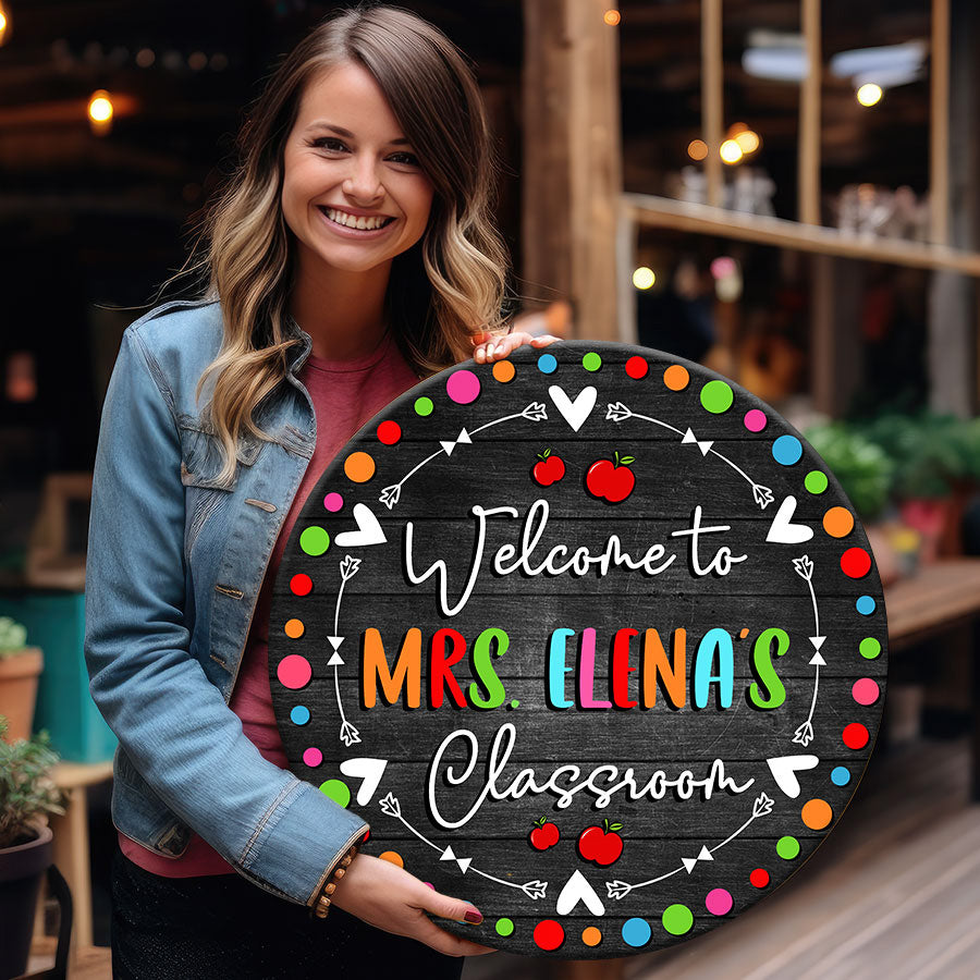 Classroom Door Hanger | Back To School Teacher Gifts | Teacher Name ...