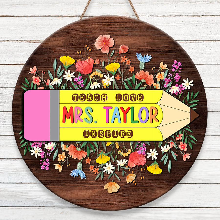 Classroom Door Signs | Customized Gift For Teacher | Wooden Door ...