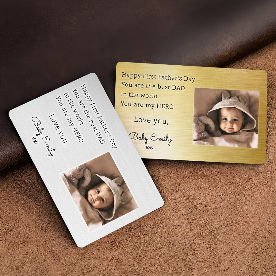 Dad Custom Wallet Card | 1St Father’S Day Gift | Custom Photo 1St ...