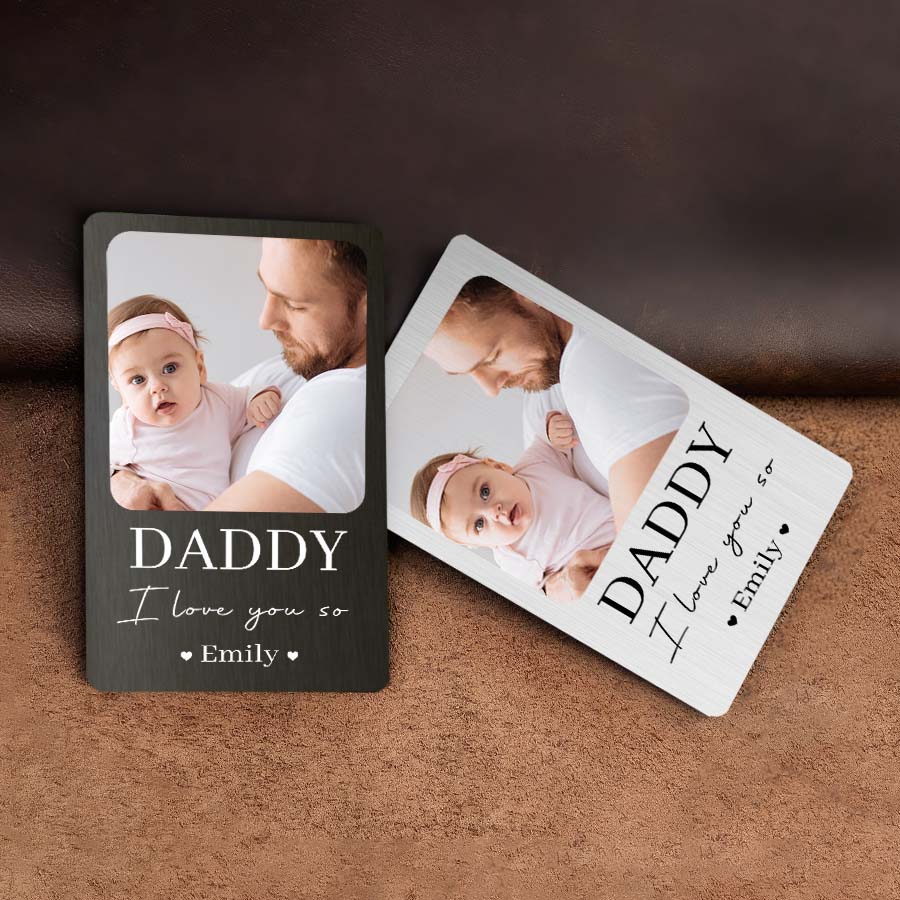 Daddy Wallet Card | First Fathers Day Gift | Custom Photo New Dad ...