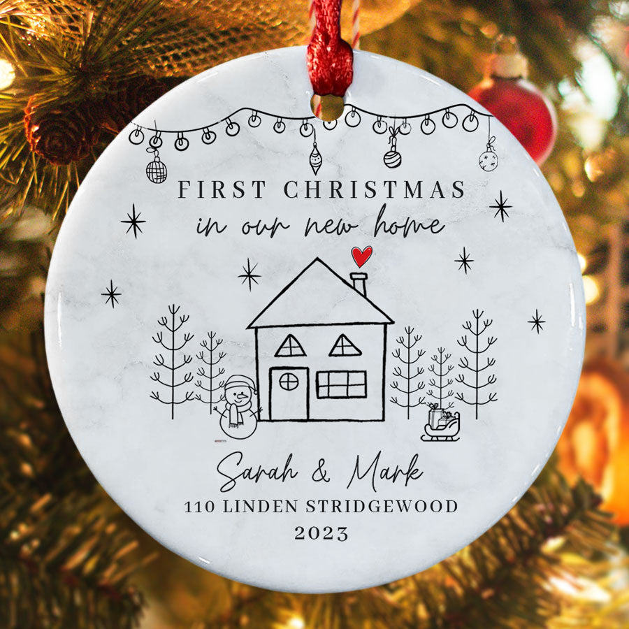First Christmas In Our New Home Ornament | First Christmas Ornament New Home | New Home Xmas ...