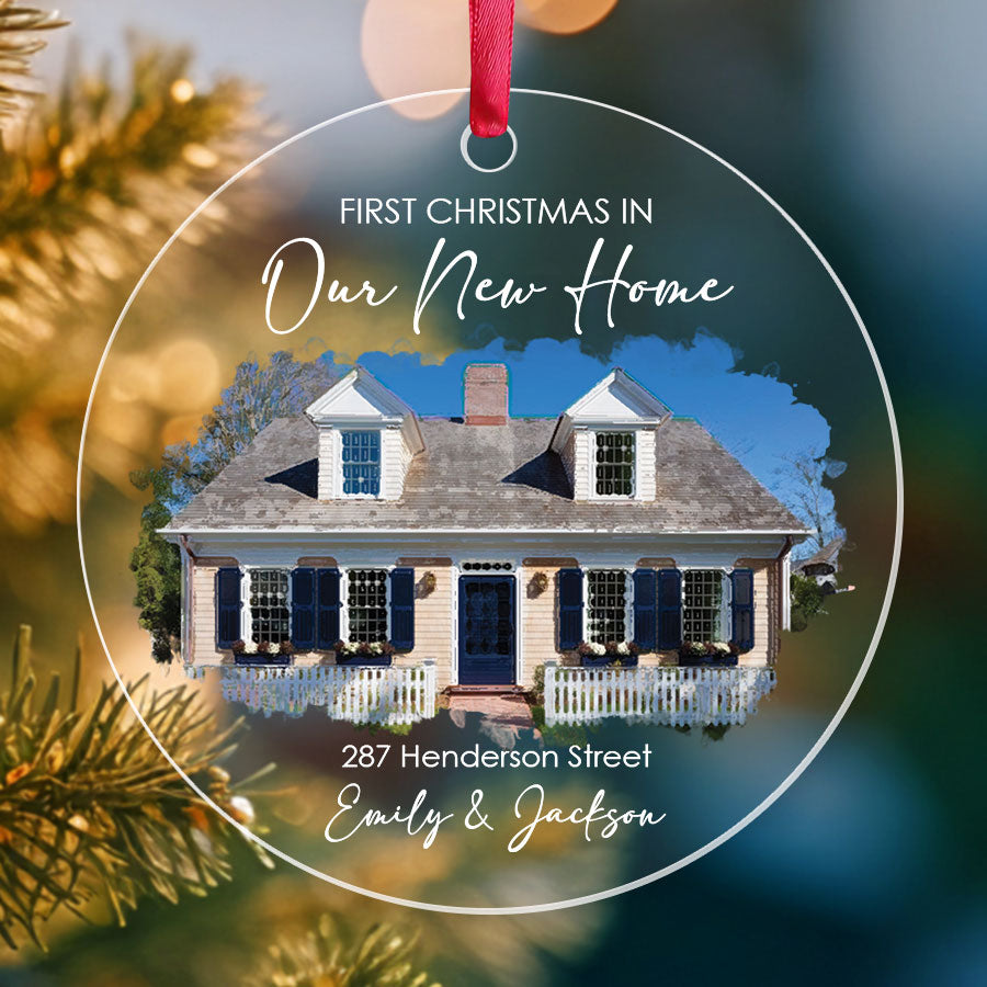 First Christmas In Our New Home Ornament | New Home Photo Ornament | 1St Christmas In New Home ...