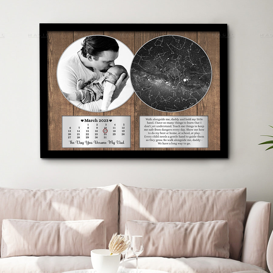 1St Fathers Day Gift | Gifts For First Fathers Day | Fathers Day Canvas | Custom Star Map Canvas ...