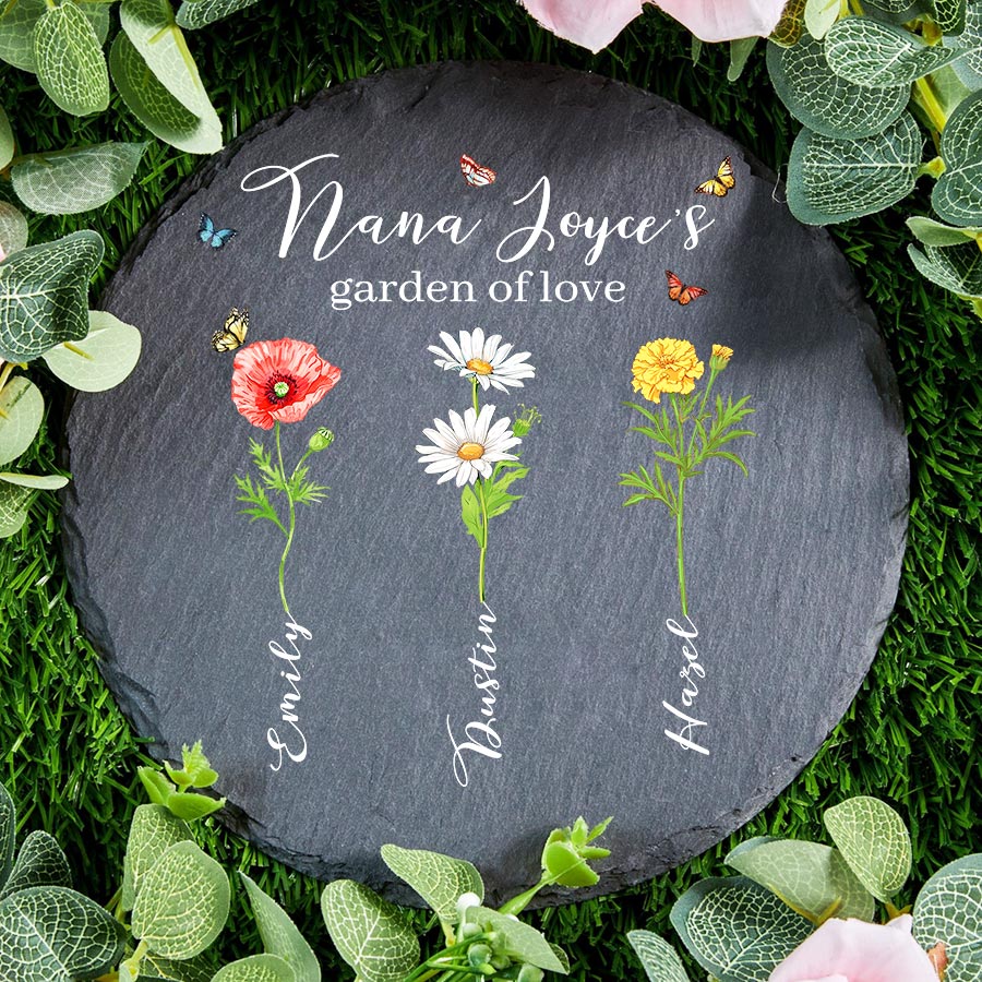 Nana’S Garden Stepping Stone | Grandma’S Garden Mothers Day Gift | Custom Mother'S Day Gifts For ...
