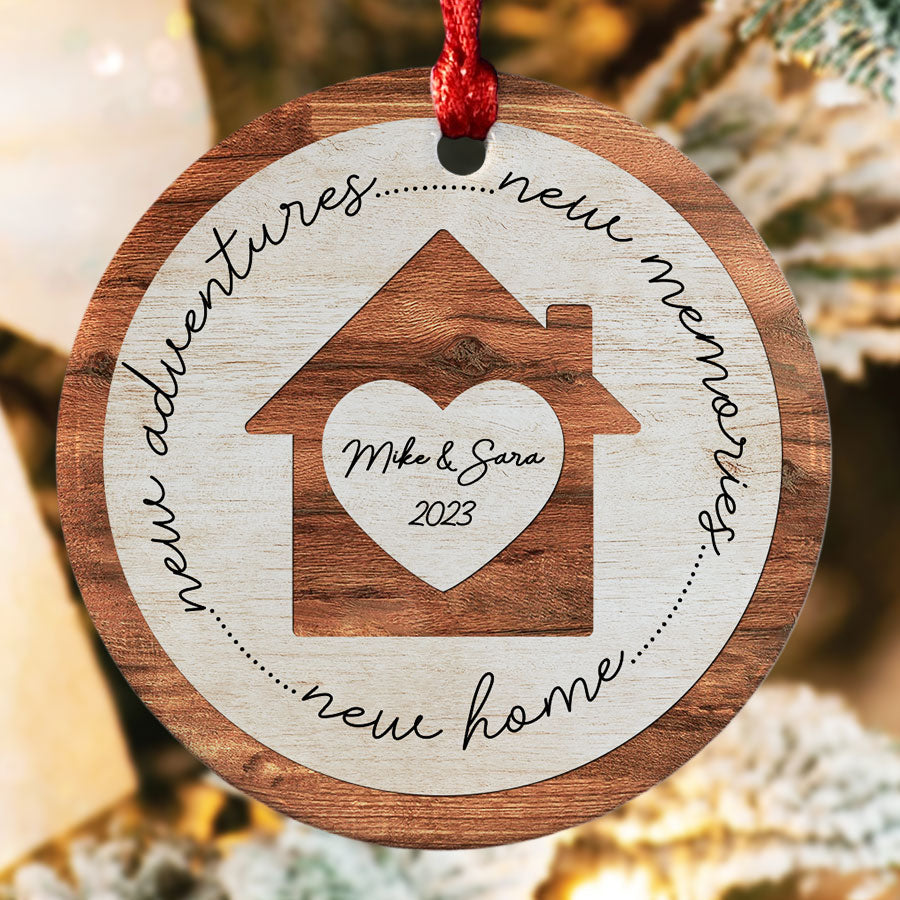 New Home New Adventures New Memories Ornament | Personalized New Home Ornaments | New House ...