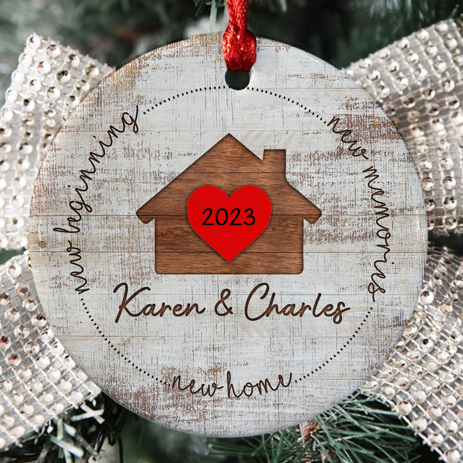 New Home New Beginnings New Memories Ornament | New Home Ornament Personalized | New House 2023 ...