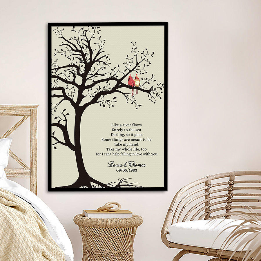 ruby-wedding-gift-ideas-for-parents-custom-name-canvas-like-a-river
