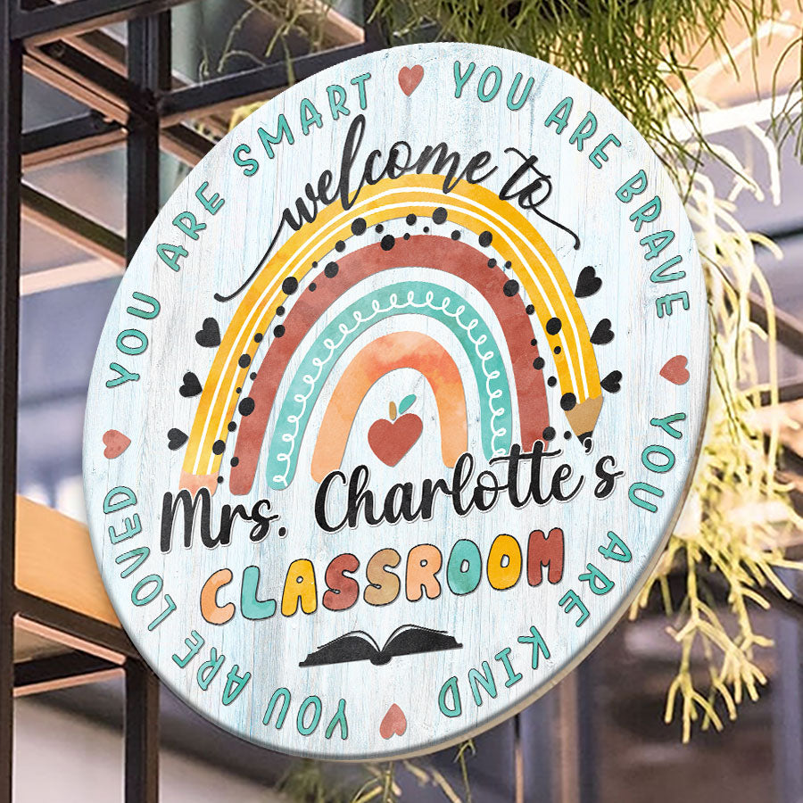 Teacher Classroom Door Signs | Teacher Name Signs For Door | Teacher ...