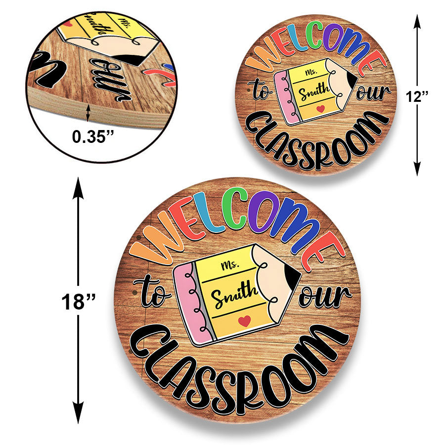 Teacher Welcome Door Sign | Gift For New Teacher | Teacher Sign For ...