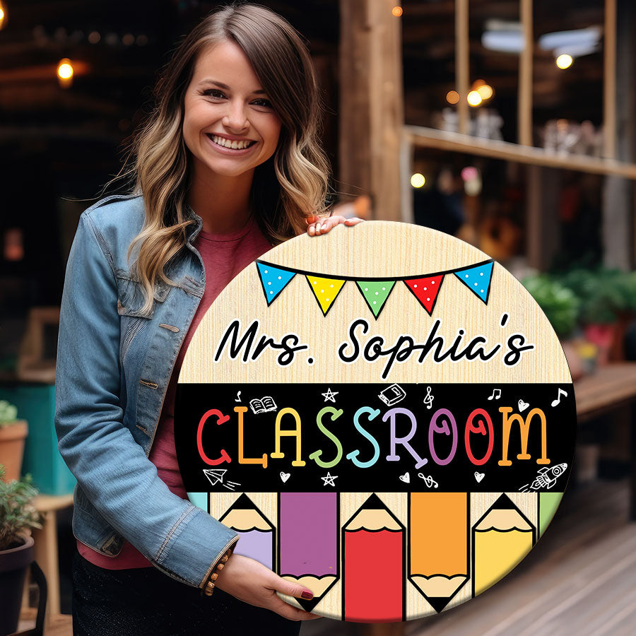 Teacher Welcome Sign | New Teacher Gifts | Teacher Name Door Hangers ...