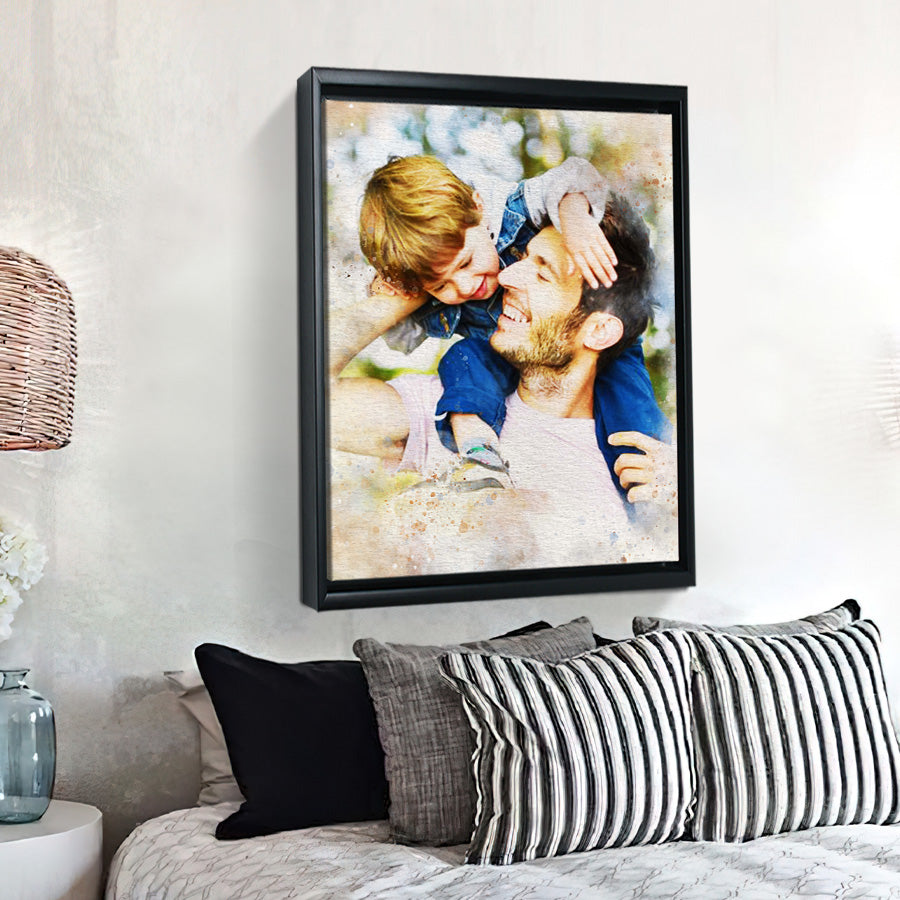 Watercolour Portrait From Photo | 1St Time Fathers Day Gift ...