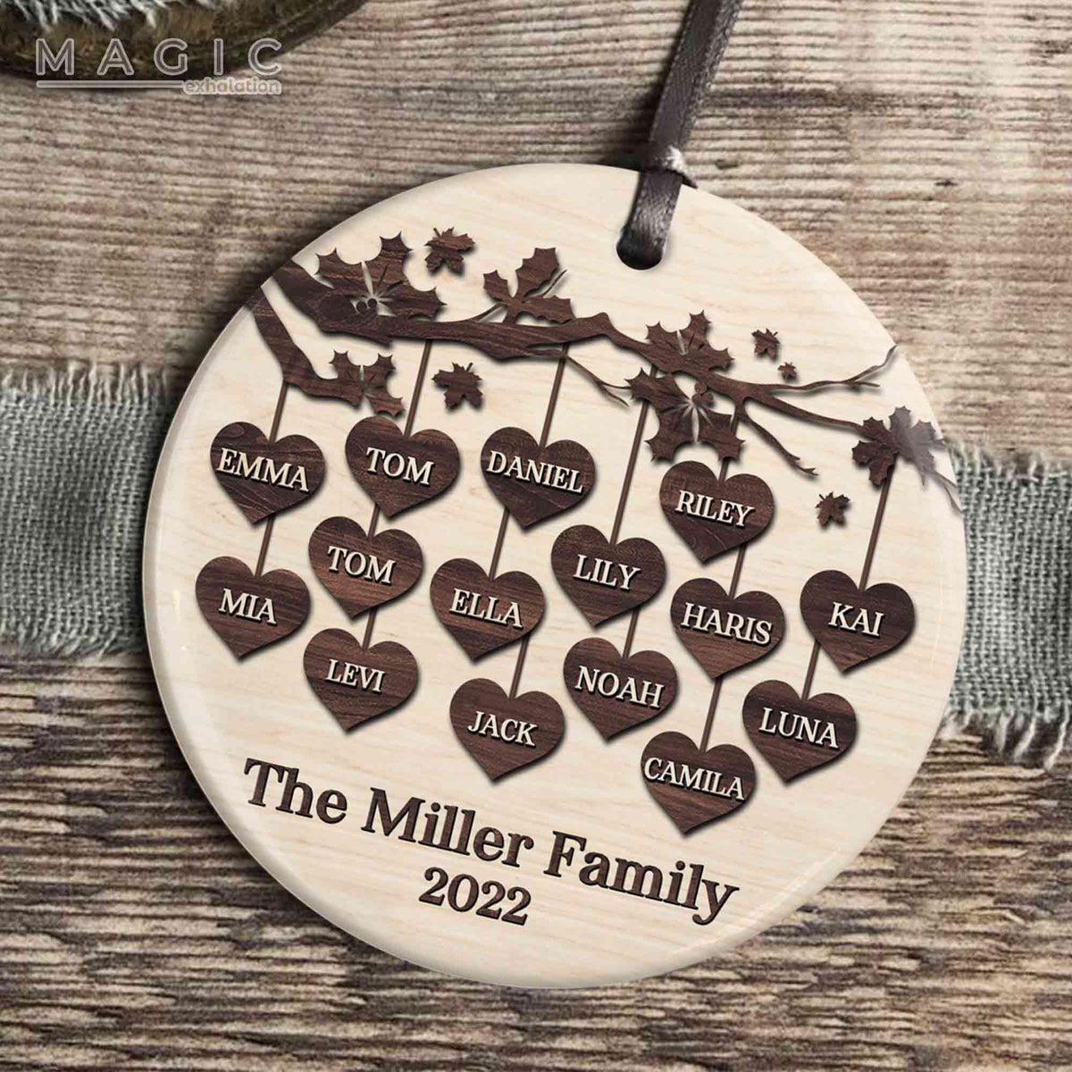 Family Name Christmas Ornaments, Custom Family Name Christmas Ornaments ...