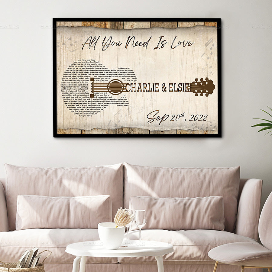 Music Lyrics Wall Art | Personalized Valentine's Day Gifts | For ...