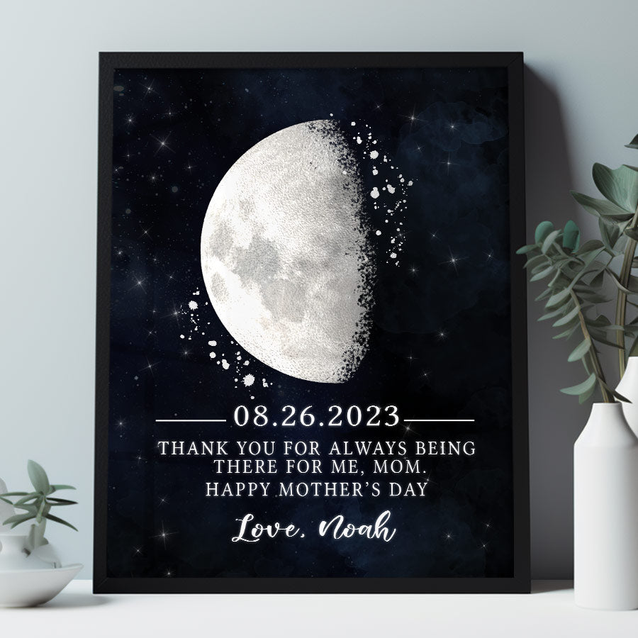 1St Mother'S Day Gift | Custom Moon Phase Canvas Prints For Mother'S ...