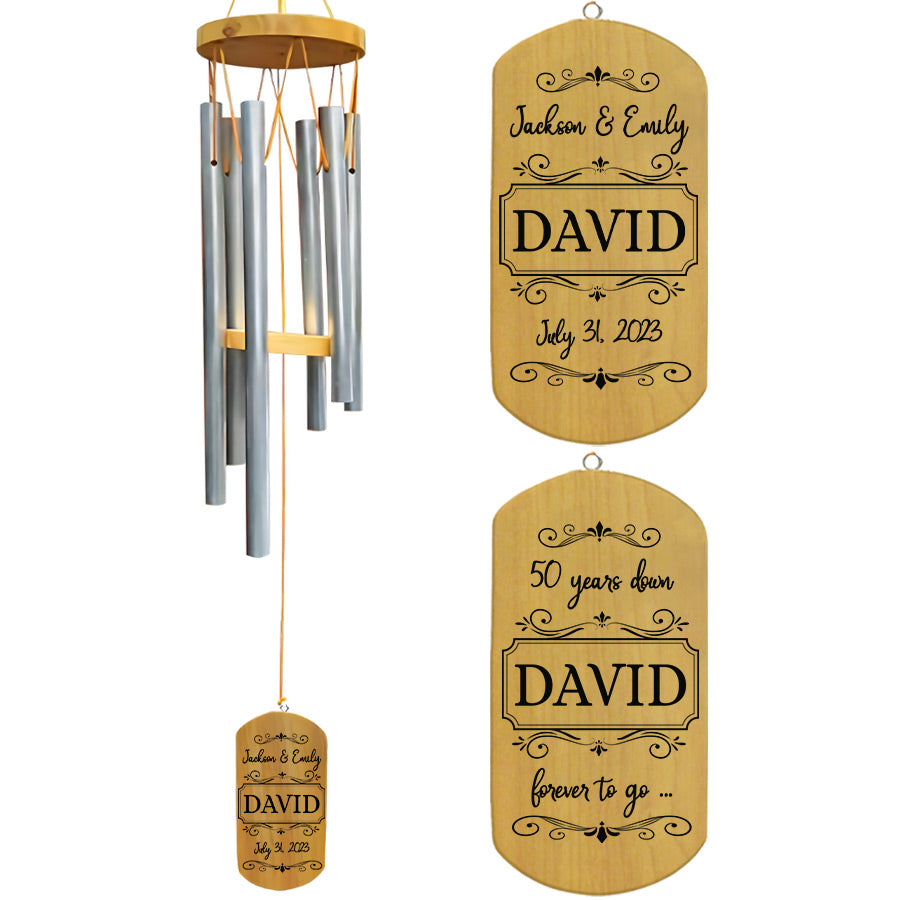 50Th Wedding Anniversary Gift | Anniversary Wind Chimes For Parents ...