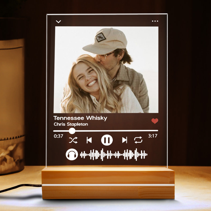 Custom Song Plaque With Picture Anniversary Gift | Song Plaque With ...