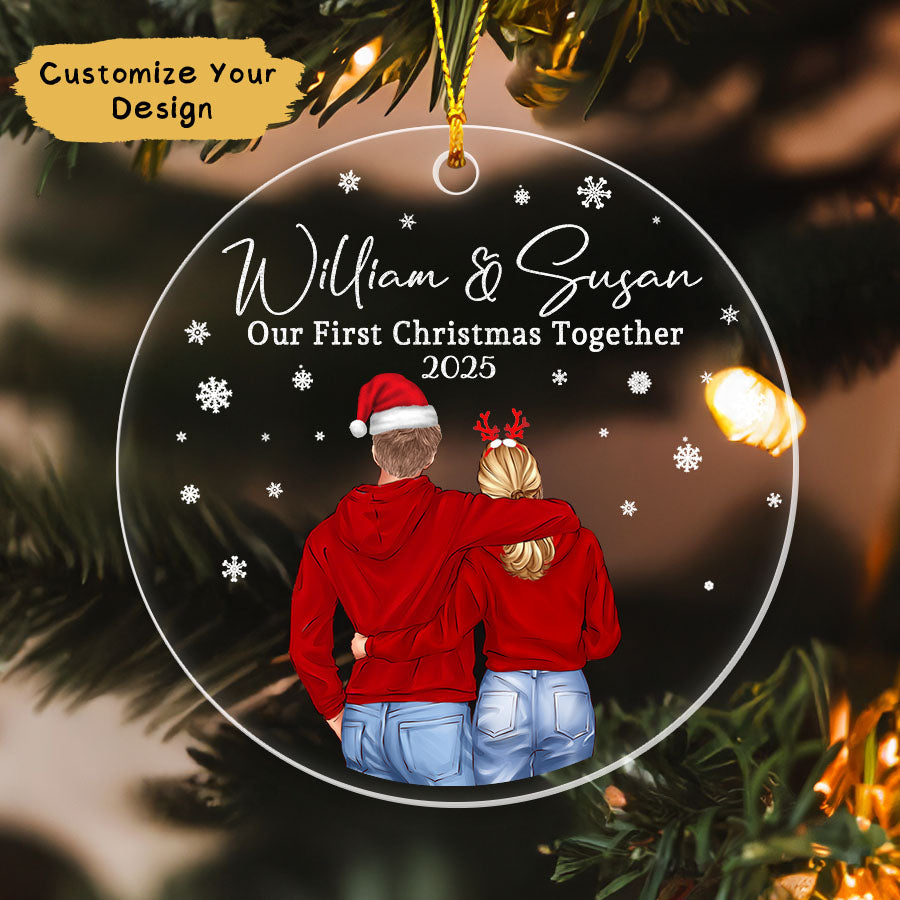 First Christmas Couple Ornament, Our First Christmas Together Ornament ...