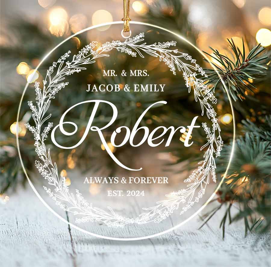 First Christmas Ornament As Mr And Mrs | Personalized Wedding Christmas ...