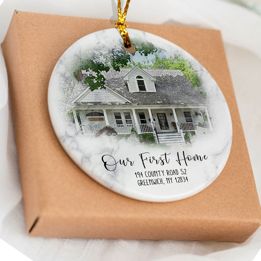 First Christmas In New Home Personalized Ornament | New Home Ornament ...