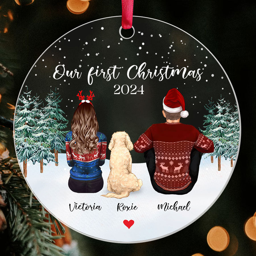 1St Christmas Together Ornament | Custom Couple Christmas Acrylic ...