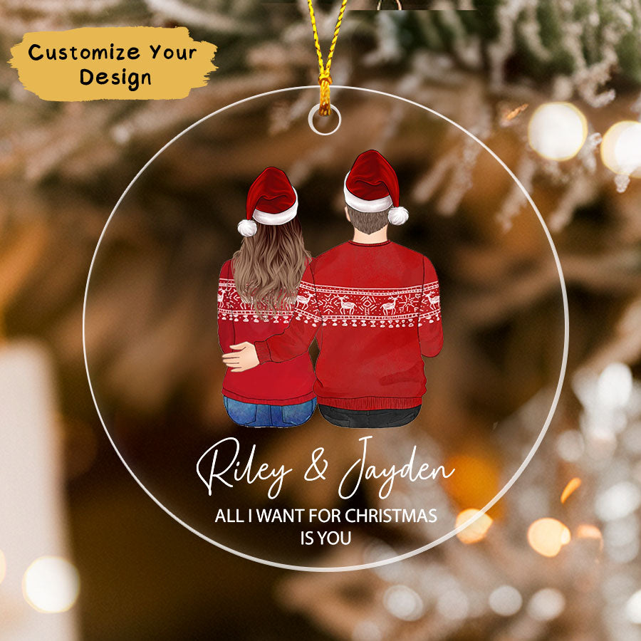 Personalized First Christmas Couple Ornament 2025, All I Want For ...