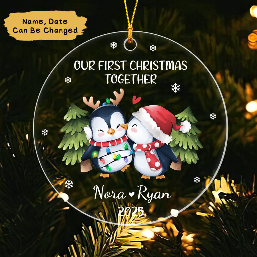 Personalized First Christmas Together Couple Ornament 2025, Custom ...