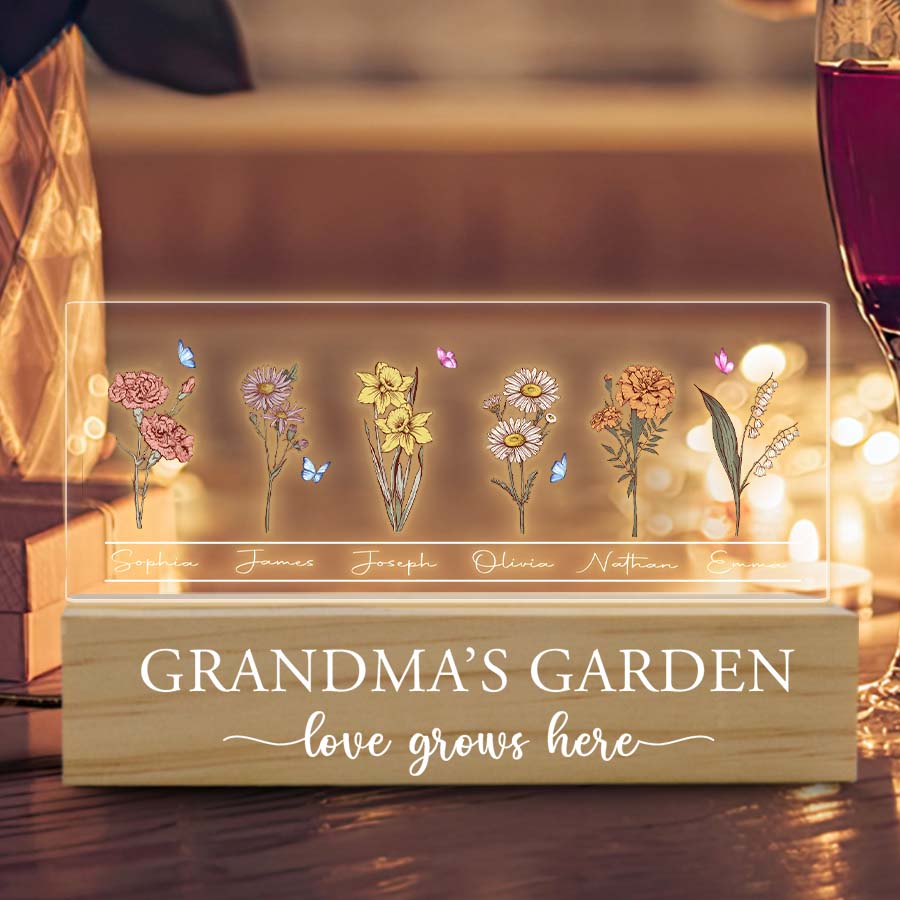 Personalized Grandma's Garden Led Light #21292 - Magic Exhalation