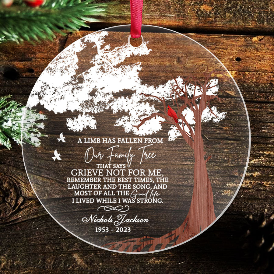A Limb Has Fallen From The Family Tree Ornament | Memorial Ornament For ...