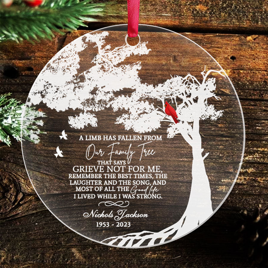 A Limb Has Fallen From The Family Tree Ornament | Remembrance Ornaments ...