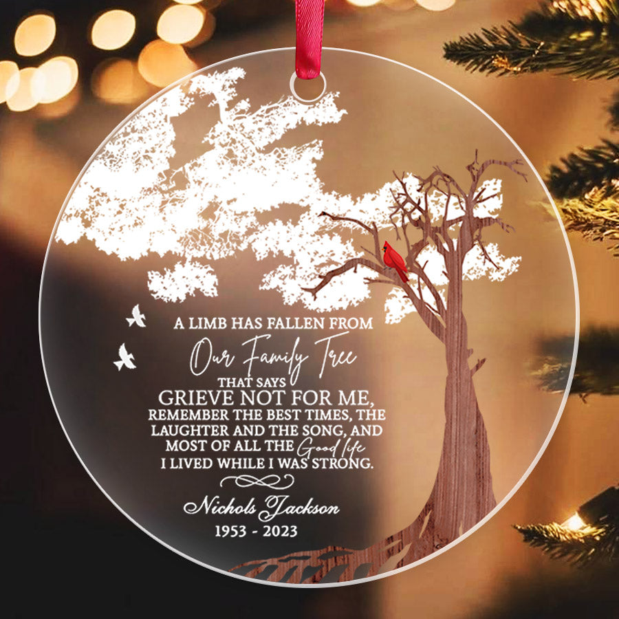 A Limb Has Fallen From The Family Tree Ornament | Memorial Ornament For ...
