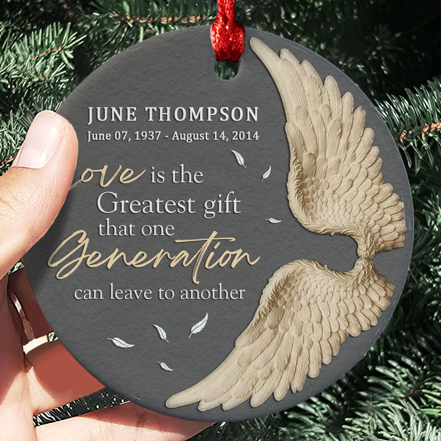 Angel Wings Memorial Ornament | Memory Ornaments For Deceased ...
