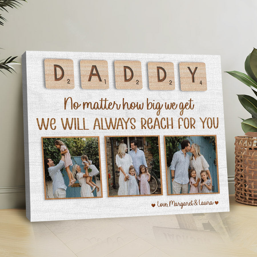 Canvas Father’S Day Gift | Custom Father’S Day Gift | No Matter How Big ...