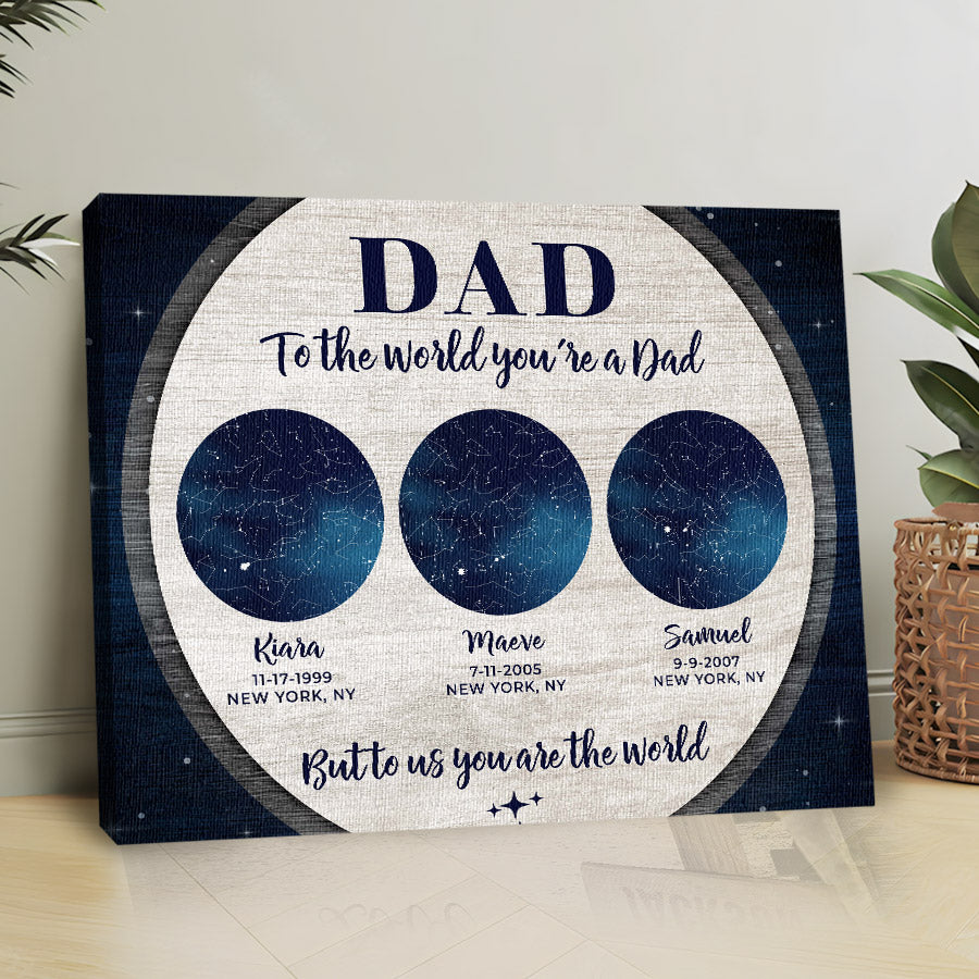 Canvas For Father’S Day | Personlized Fathers Day Gift For Dad | Dad ...
