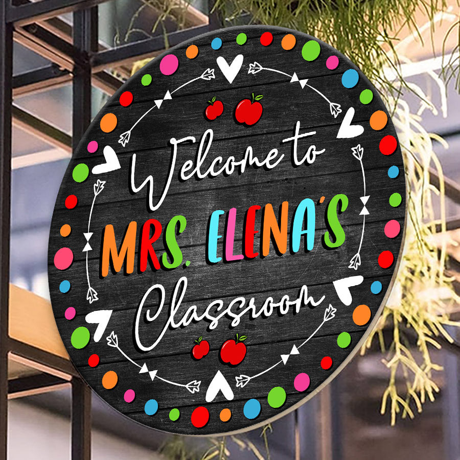 Classroom Door Hanger | Back To School Teacher Gifts | Teacher Name ...