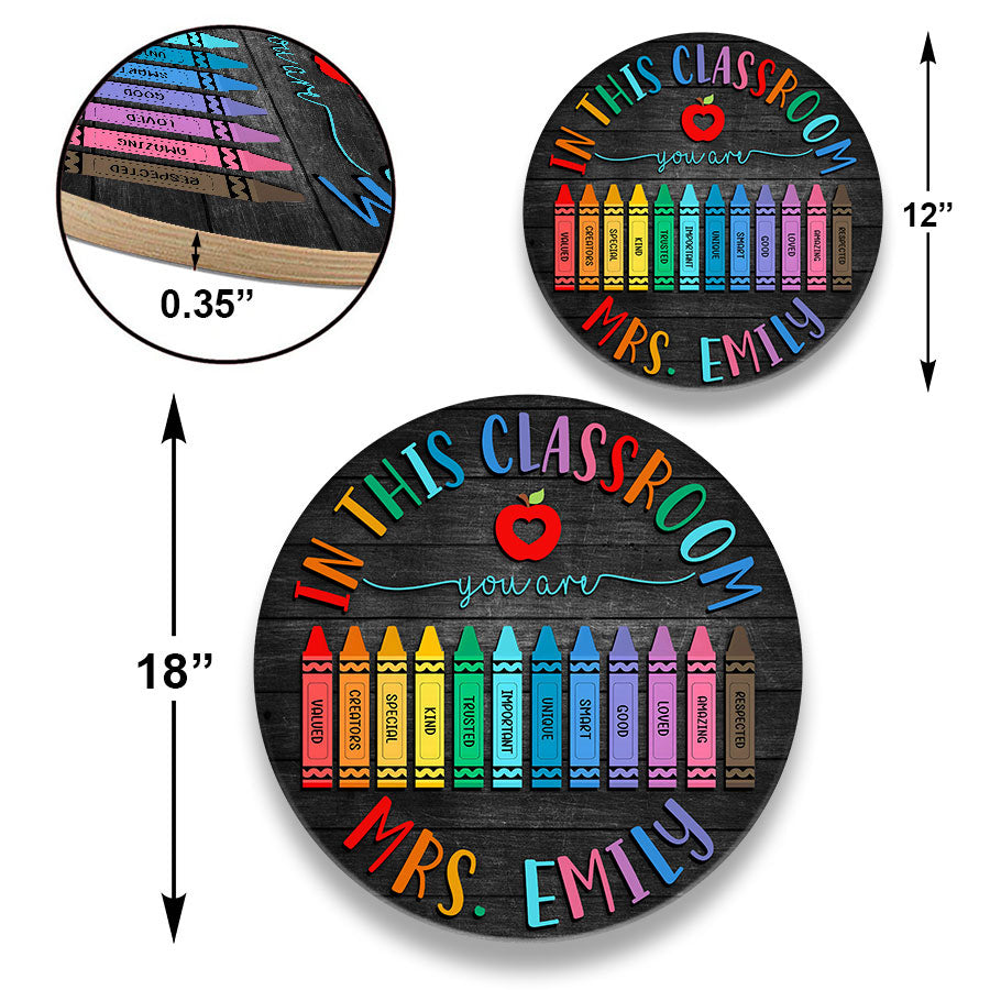 Classroom Door Hanger | Personalized Gifts For Teacher | Teacher Apple ...