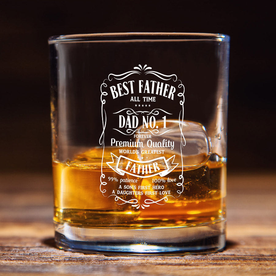 Cool Dad Gift Glass | Fathers Day Drinking Glass | Best Father All Time ...