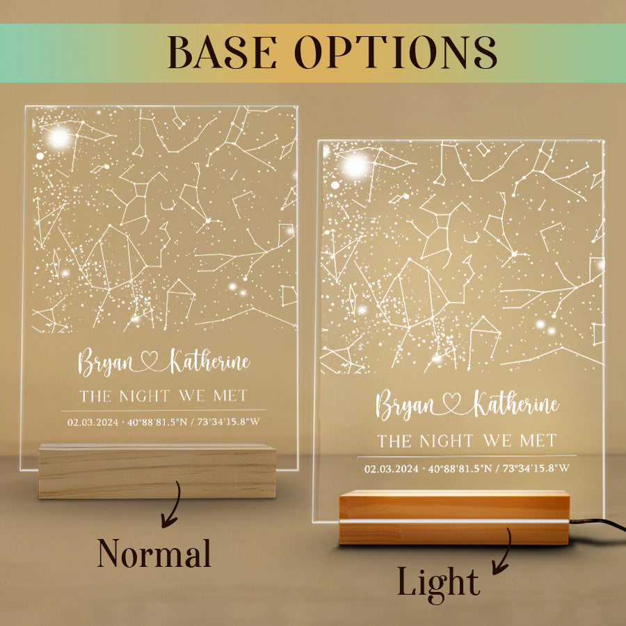 Custom Constellation Chart Anniversary Gift | Custom Map Acrylic Plaque ...