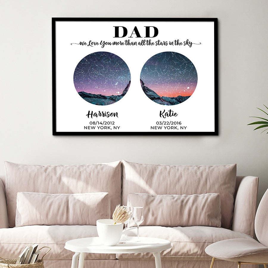 Dad Canvas Father’S Day | Dad We Love You More Than All Star ...