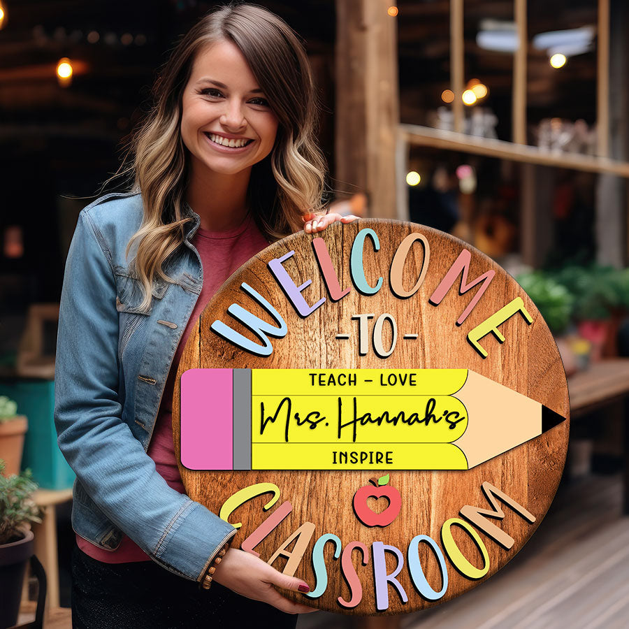 Custom Teacher Door Sign | Personalized Classroom Door Signs | Teach ...