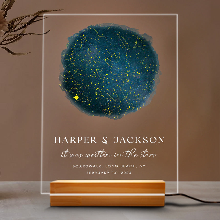 Customized Valentines Day Gifts | Custom Star Map Anniversary Gift ...