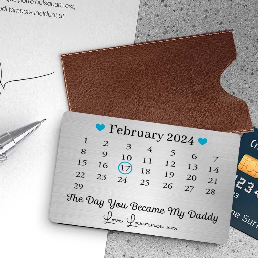 Dad Custom Wallet Card | First Fathers Day Gift | The Moment You Became ...