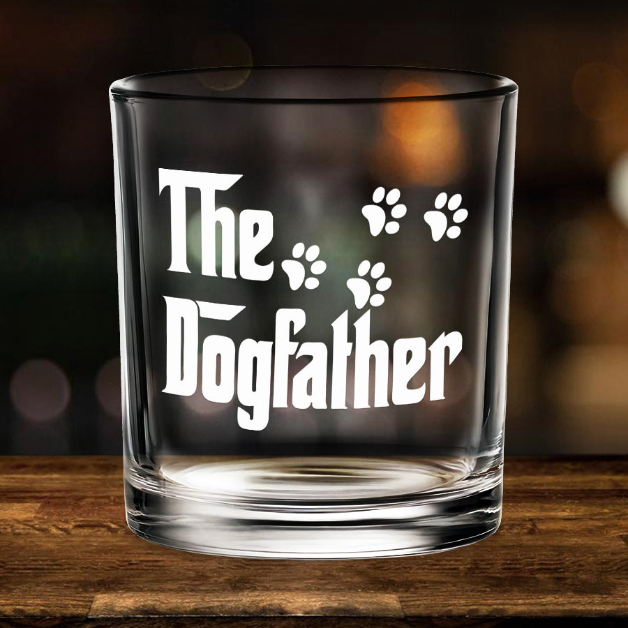 Dad Dog Gifts | Drinking Glasses For Fathers Day | The Dogfather Custom ...