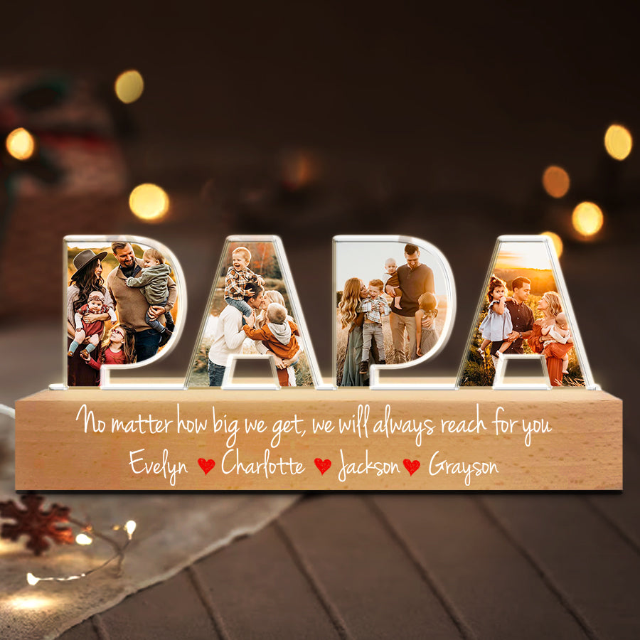 Daddy Fathers Day Gift | Personalized Photo Night Light | No Matter How ...