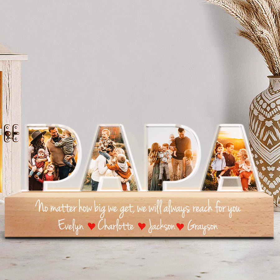 Daddy Fathers Day Gift | Dad Night Light | No Matter How Big We Get ...