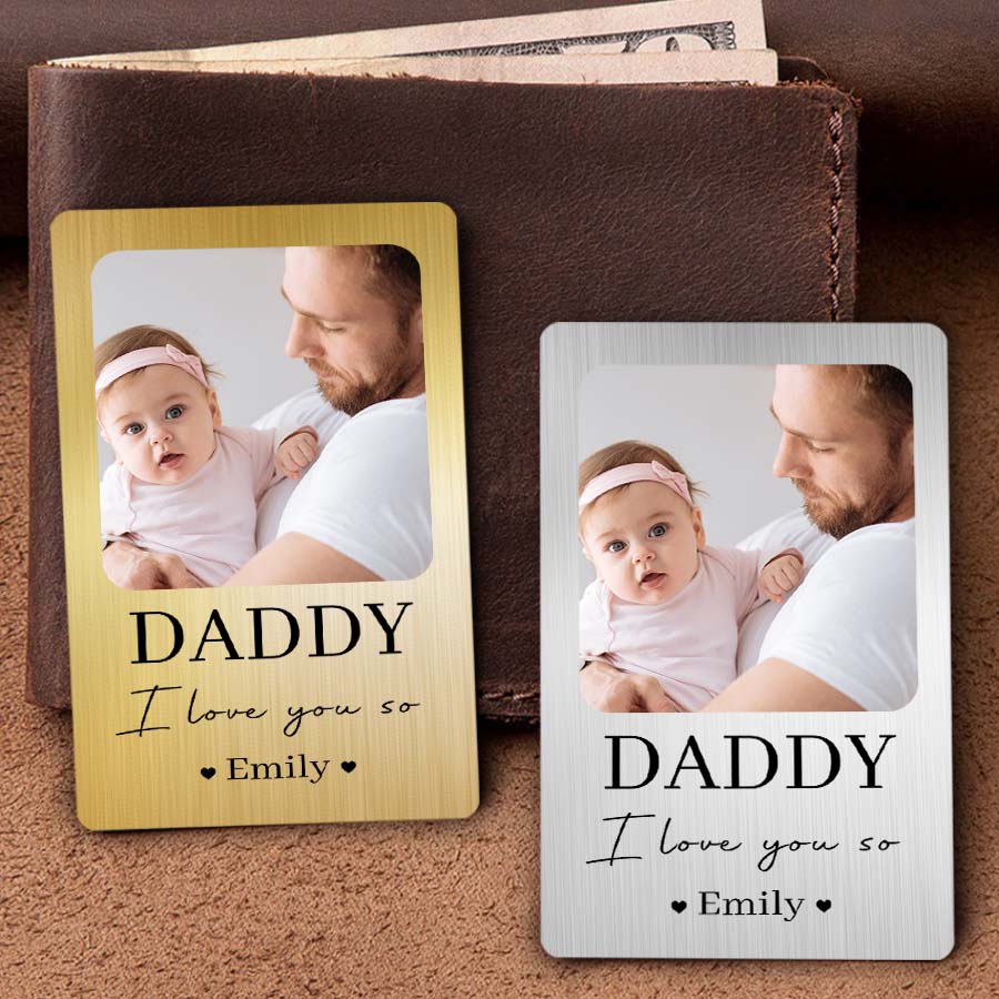 Daddy Wallet Card | First Fathers Day Gift | Custom Photo New Dad ...
