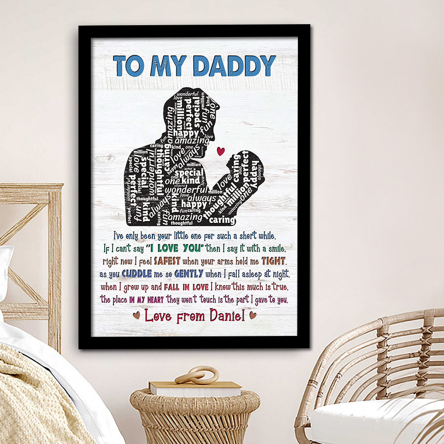 Daddys First Fathers Day | Personalized Dad Canvas Gift From Baby | To ...