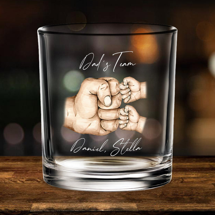 Dads Gifts | Personalized Rocks Glasses | Dad'S Team - Magic Exhalation
