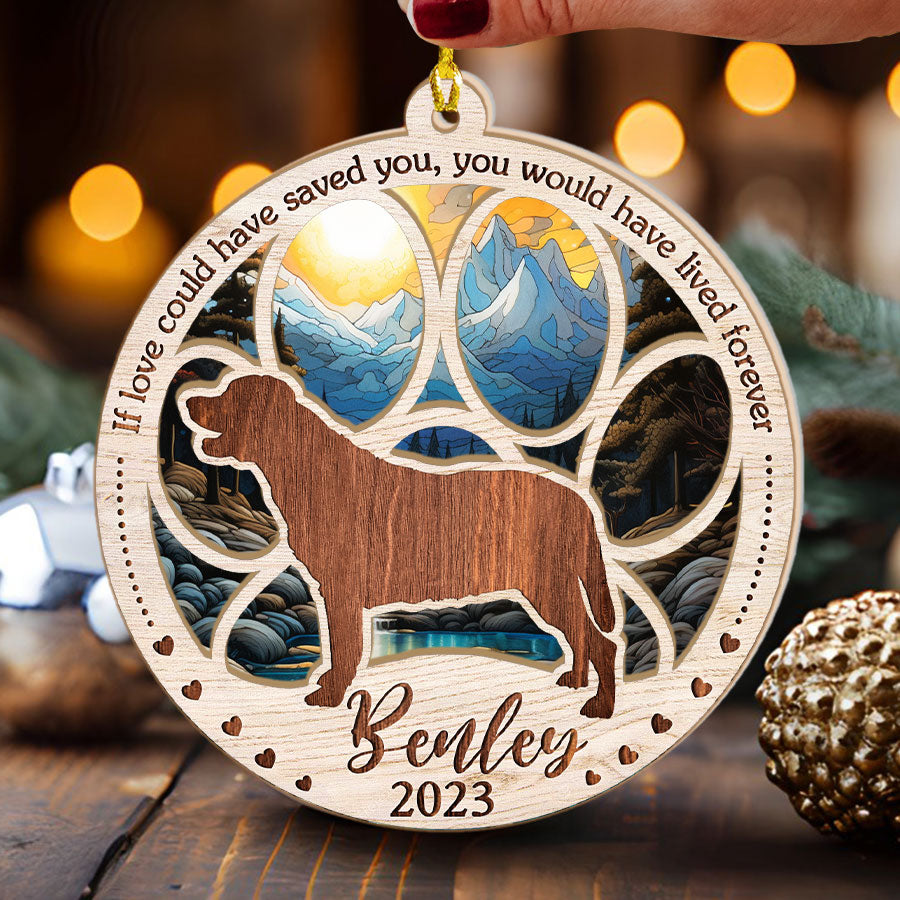 Dog Memorial Sun Catcher | Personalized Memorial Suncatcher | If Love ...